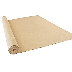 CleverDelights 36" Premium Burlap Roll - 25 Yards - Finished Edges - Tight Weave Natural Jute Burlap Fabric