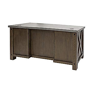 Martin Furniture IMJA680 Double Pedestal Desk, Brown