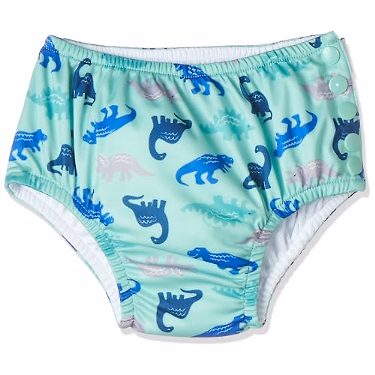i Play Boys Reusable Absorbent Baby Swim Diapers Seafoam Simple Dino 3T