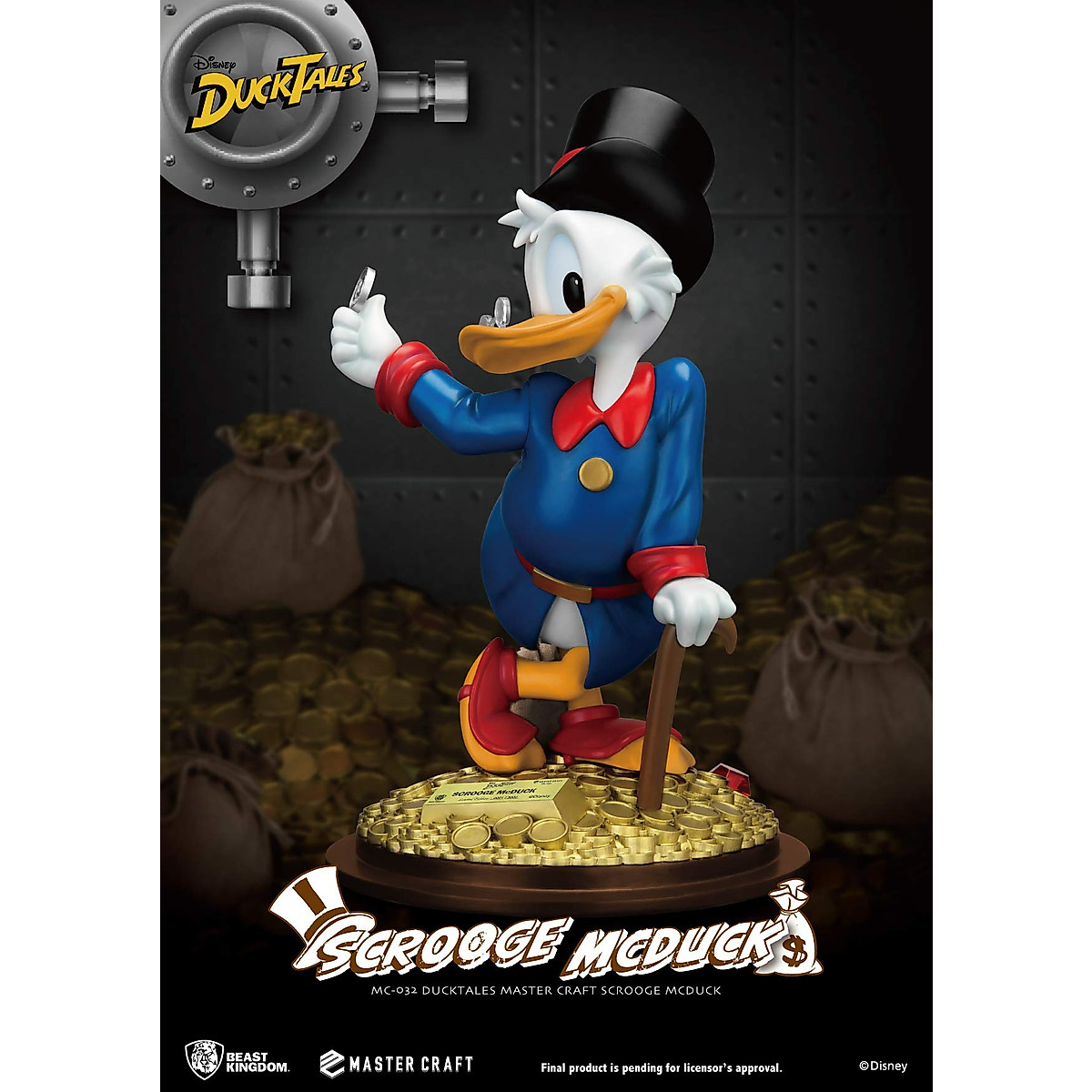 Beast Kingdom Ducktales: Scrooge McDuck MC-032 Master Craft Statue, Multicolor, 16 inches