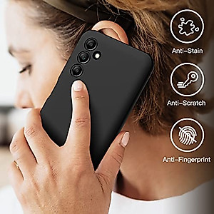 JETech Slim Fit Case for Samsung Galaxy A14 5G 6.6-Inch (Not for A14 4G), Soft TPU Thin Protective Phone Cover with Matte Finish, Shockproof (Black)