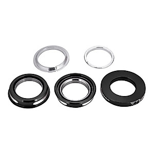 Bike Headset, Aluminum Alloy Solid 44mm Internal Sealed Bearing Headset Accessory for Mountain Bike (Black)