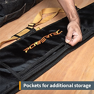 POWERTEC 71411 60" Track Saw Guide Rail Bag for Festool, Makita, and DEWALT, W/Dual-Sided Padding for Secure Rail Placement