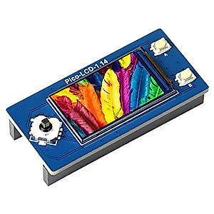 waveshare for Raspberry Pi Pico, 1.14" LCD Display Module, 240×135 Pixels IPS Screen 65K RGB Colors, ST7789 Driver 4-Wire SPI Interface with Buttons for Easy Interacting