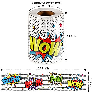 Bulletin Board Borders, Bulletin Board Decorations White Straight Paper Border Trim for Classroom Chalkboard Whiteboard Themed Carnival Party Decoration, 50ft