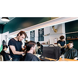 Tense Edano Pro Large Capacity Beauty Hairdressing Barber Tool Bag Polyester Hair Equipment Cosmetic Salon Shoulder Organizer Kit Grooming Hair Stylist Scissor Holder Storage Carrying Travel Case