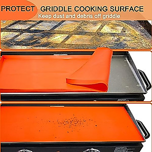 Silicone Griddle Mat for Blackstone 28 Inch Griddle, Heavy Duty Silicone Grill Mat, Protect Griddle Cooking Surface from Dust, Debris, Rust, Silicone Griddle Cover Flat Top Griddle Keep Griddle Clean