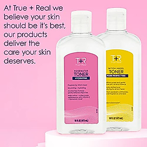 True+Real Rose Water Hydrating Toner, 16 oz
