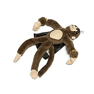 Playmaker Toys Flingshot Flying Monkey Plush Toy, Brown