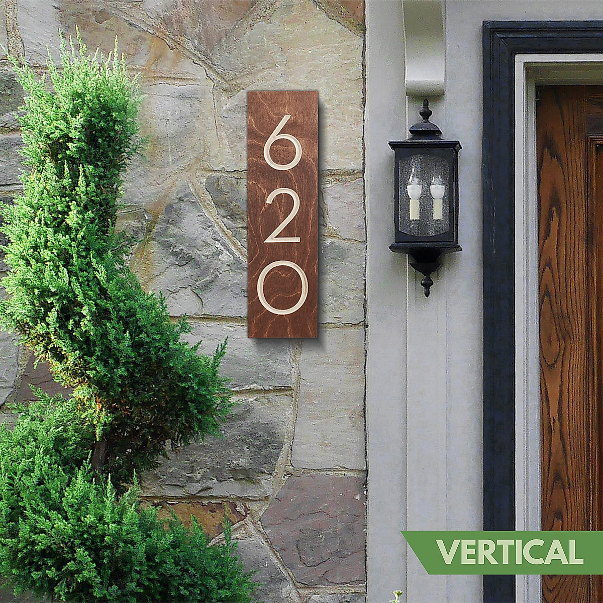 Modern House Numbers for Outside - Horizontal or Vertical Address Sign, 5 Colors, Up to 6 Digits, Address Plaque