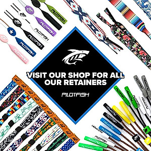 Pilotfish Leather Sunglasses Strap - Glasses Retainer Cord for Men or Women, Secure Chain Eyeglass or Sunglass Holder (Tortoise)