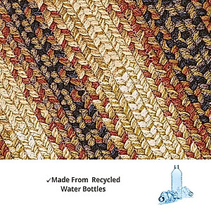 Homespice San Antonio Pure Comfort Braided Area Rug, 4 x 6' Rectangular Multi Color, Soft Underfoot Remarkable Designs Lightweight, Farmhouse, Country Style - 30 Day Risk Free Purchase