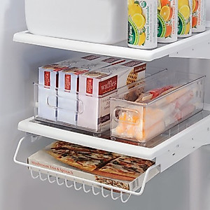 iDesign Fridge Organiser, Stackable Storage Container with Handles, Small BPA-free Clear Drawer Organizer for Kitchen, Fridge and Refrigerator, Practical Organization for Kitchen