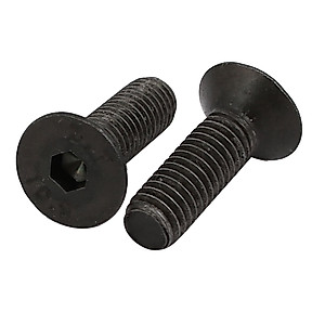 uxcell 5pcs M5x16mm Flat Countersunk Head Hex Socket Left Hand Thread Bolt DIN7991