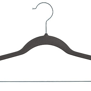 Laura Ashley 12 Pack Velvet Hangers with Clips | Durable | Plush Velvet | Slim | Closet Organization | Grey | 12pack | Suit | Pants | Blouse | Closet Organization