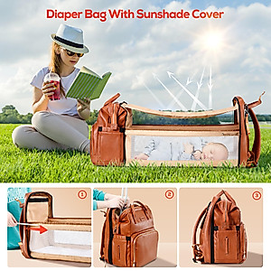 Bubblbay Diaper Bag Backpack, 16 Large Pockets Multifunctional Portable Baby Travel Bags for Boys Girls, 900D Waterproof Baby Diaper Bag