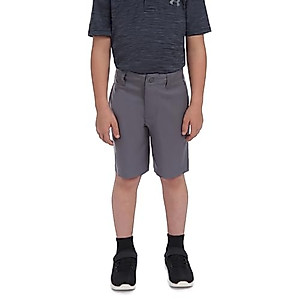 Under Armour Boys' Little Golf Medal Play Short, Belt Loops, Elastic Closure, Lightweight & Stretchy, Graphite, 5
