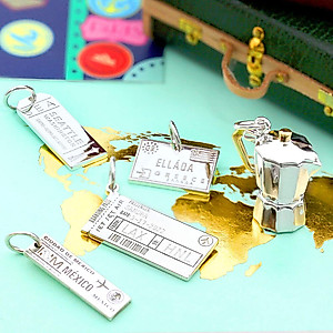 Jet Set Candy Sterling Silver Italian Espresso Pot Travel Charm