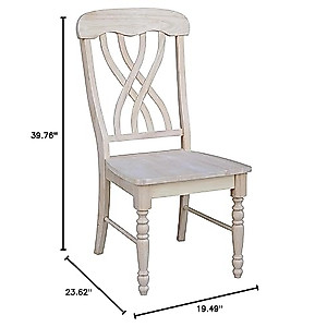 International Concepts Latticeback Chairs, Unfinished