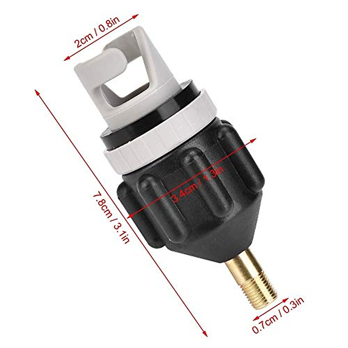 Dilwe Pump Adaptor, Inflatable Boat Air Pump Valve Adaptor Quick Inflation Pump Accessory