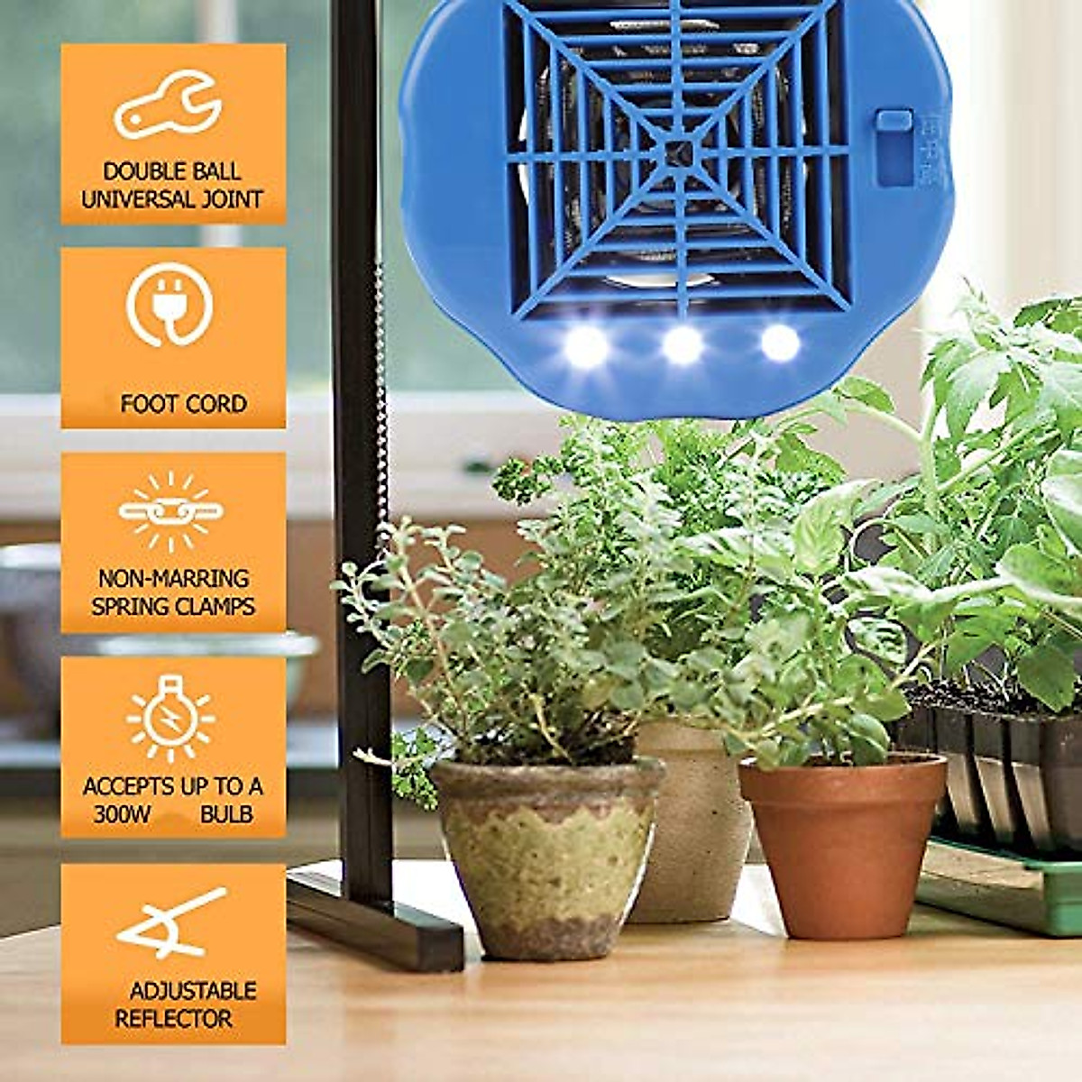 Yencoly Safe Chicken Coop Pet Heater , 100-300W Cultivation Heating Lamp for Pet Chicken Livestock Heat Lamp Tool Livestock Heat Lamp Tool for Pet Chicken Pig Poultry Keep Warming Promote Pet