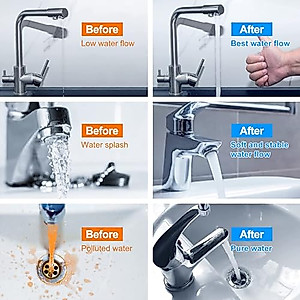 5 pcs/Set Blue 2.2GPM Cache Faucet Aerator Key with 5 Pieces Faucet Aerator Removal Wrench Tool Practical Design, as shown