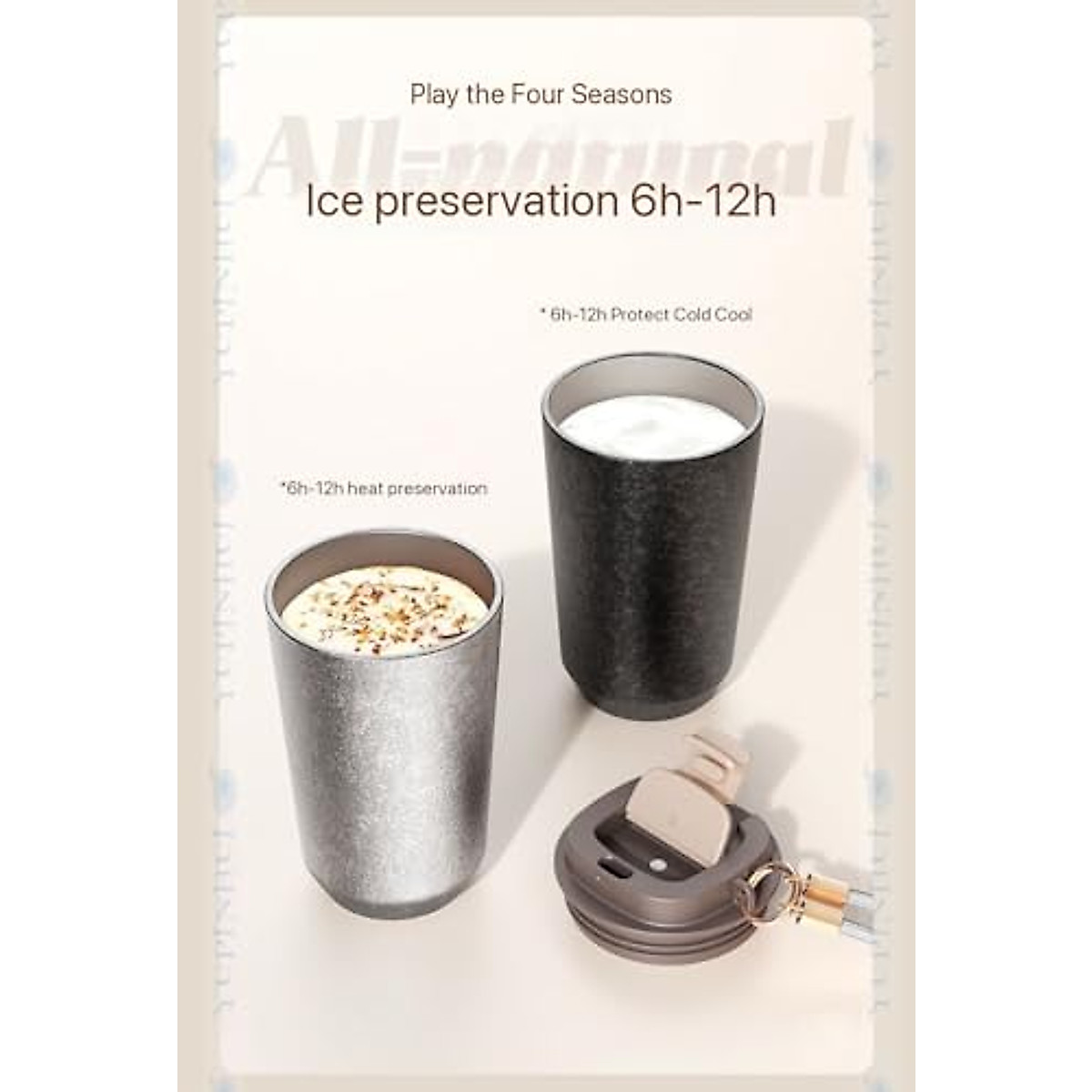 Car Travel Mugs for VW Jetta,Titanium Water Bottle Insulated Water Bottle Leak Proof Locking Lid Coffee Cup Journey Essentials Gifts Cups Mugs for Women and Men 480ml,Black 480ml