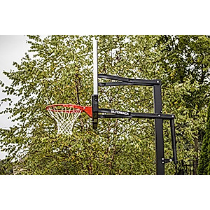 Silverback 60" In-Ground Basketball System with Adjustable-Height Tempered Glass Backboard and Pro-Style Breakaway Rim