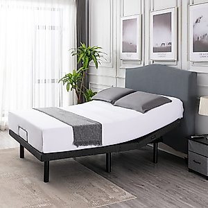 S*MAX Adjustable Bed Frame Twin XL Dual Motors Dual USB Ports Wireless Remote Control Night Light Zero Clearance Zero gravity Anti-Snoring Adjustable Bed Base Head and Foot Incline