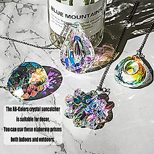 4pcs Crystal Suncatchers Hanging Sun Catchers Rainbow Maker for Home Lamp Chandelier Lamp Prisms