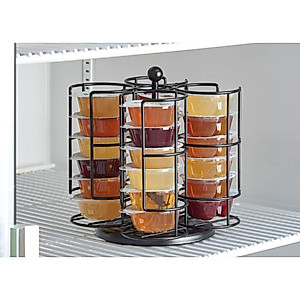 Nifty Solutions Compatible with Bartesian Cocktail Holds up to 24 Capsule Pods, Spins 360-Degrees, Medium (Pack of 1), Black