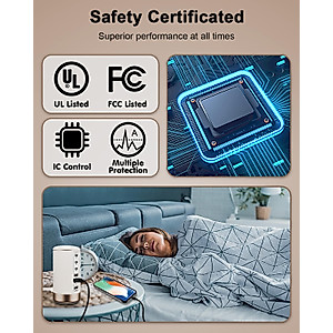 60W USB-C Charging Station for Multiple Devices, Universal 20W USB-C & 18W USB Charging Hub, Smart IC Identification Technology Charging Tower for iPhone iPad Tablets Smartphones, Home Office Use