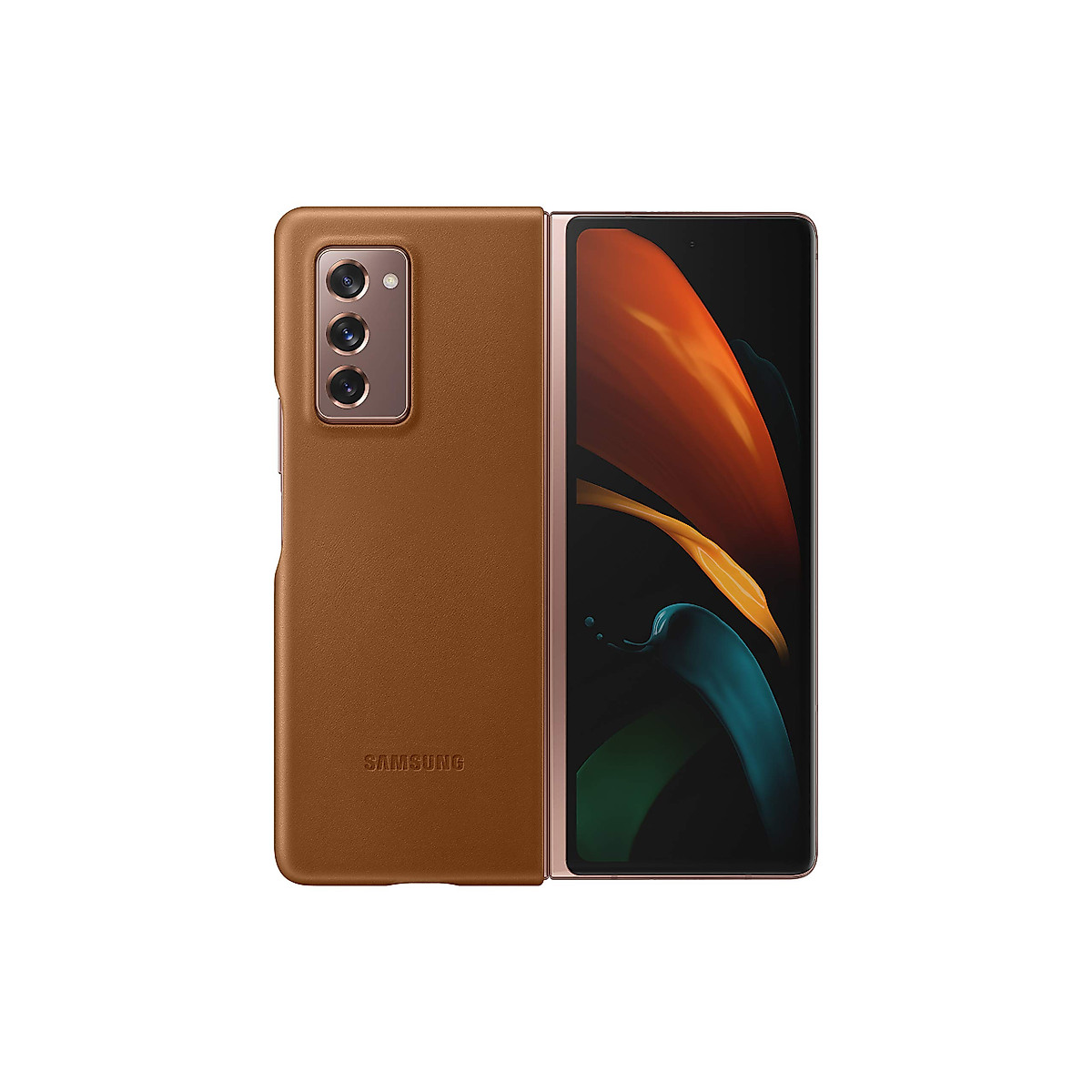 Samsung Galaxy Z Fold 2 5G Leather Case , Brown (US Version)