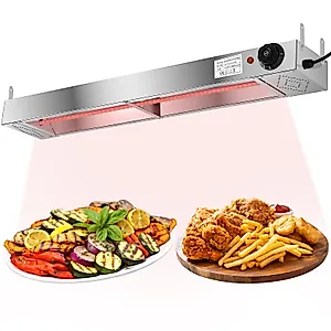 VIHOSE 36 Inches Food Strip Heater Electric Restaurant Food Heat Lamp 920w, 110v Temperature Adjustable Strip Warmer Food Heat Light for Food Warming Service Buffet Catering Commercial Kitchen