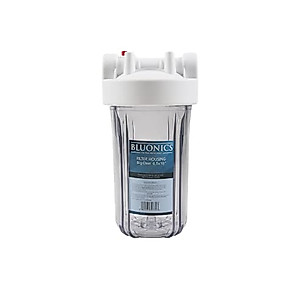 Bluonics 4.5 x 10" Whole House Water Filter GAC Carbon with Clear Transparent HOUSING