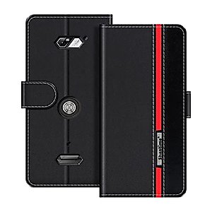 MILEGAO for Crosscall Core-Z5 Flip Cover, Magnetic Buckle Multicolor Business PU Leather Phone Case with Card Slot, for Crosscall Core-Z5 6.08 inches