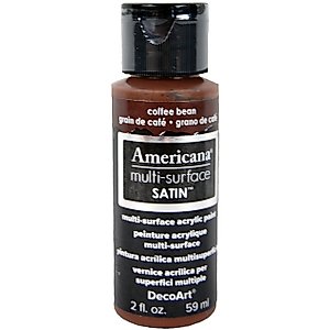 DecoArt Americana Multi-Surface Satin Acrylics Paint, 2-Ounce, Coffee Bean