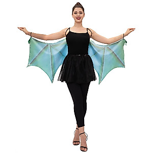 Seasons Halloween Women Dragon Cape Wings,Green or Purple (One Size Fits Most) (Green)