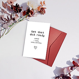 SuperShunhu Dirty Birthday Card for Husband, Sleazy Birthday Card for Boyfriend Him, Raunchy Birthday Card from Girlfriend Wife Her