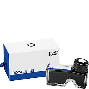 Montblanc Ink Bottle Royal Blue 105192 – Premium-Quality Refill Ink in Deep Blue for Fountain Pens, Quills, and Calligraphy Pens – 60ml Inkwell