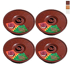 4 Mexican Tortilla Keepers Microwave Warmer Pancake Server Pita Round 8 inch !!