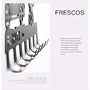 Fancylife Kids Gift Home Decorative Wall Metal Coat Key Umbrella Hat Hooks Rack,Black Happy Winnie Pooh,6 Hooks