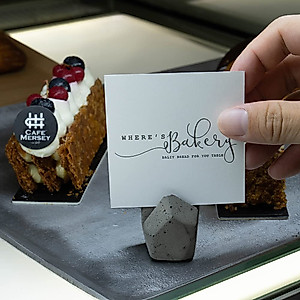 watchget Place Card Holder, Concrete Table Number Holders Small Size Table Card Holder Menu Stands for Home Cafe Shop Wedding Party, 10Pcs