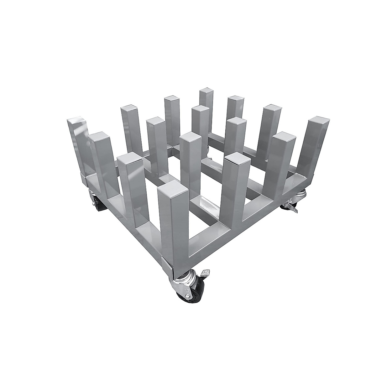 Signworld Heavy Duty Media Roll Mover Mobile Storage Cart Rack – Holds 16 Rolls