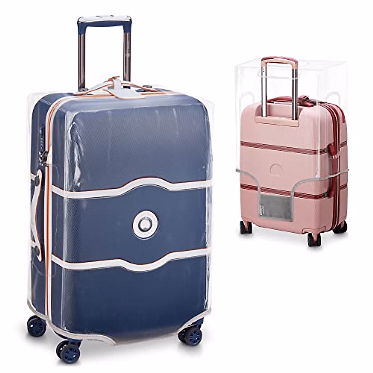 Luggage Covers for Suitcase TSA Approved | Handle Openings on L&R | Premium Clear Suitcase Covers for Luggage TSA Approved | Luggage Protector Suitcase Cover | Size 24in |Clear Luggage Cover Protector