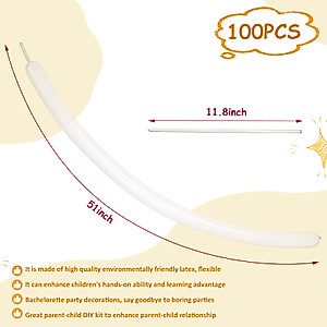 Clear 260 Balloons, 100Pcs Transparent Twisting Long Balloons for Tying Balloon Arch, Thickening Skinny Latex Balloon for Garland Animals Modeling, Birthday, Wedding Party Decorations