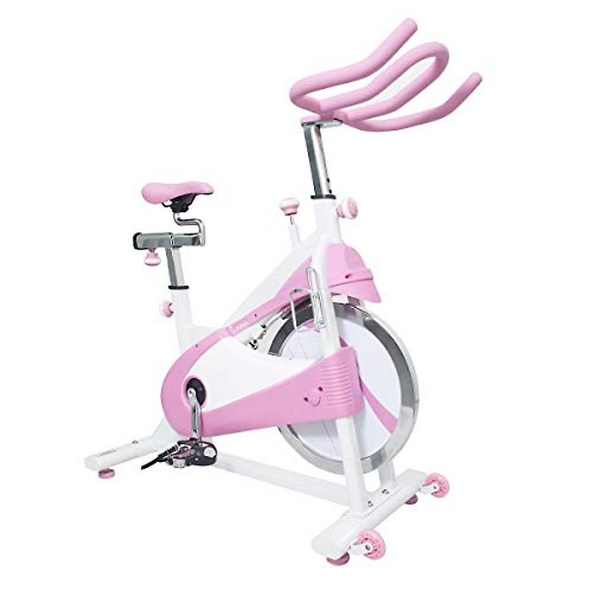 Sunny Health & Fitness P8150 Belt Drive Premium Indoor Cycling Bike, Pink
