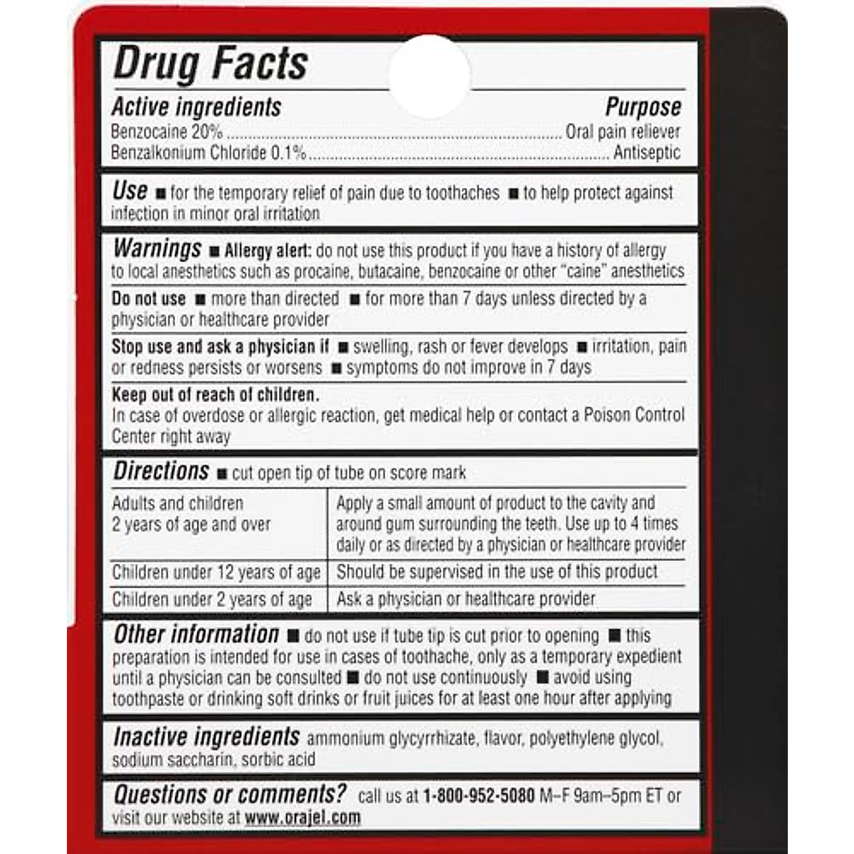 Orajel 3X for Toothache & Gum Pain: Maximum Gel Tube 0.42oz - From #1 Oral Pain Relief Brand - Orajel for Instant Pain Relief