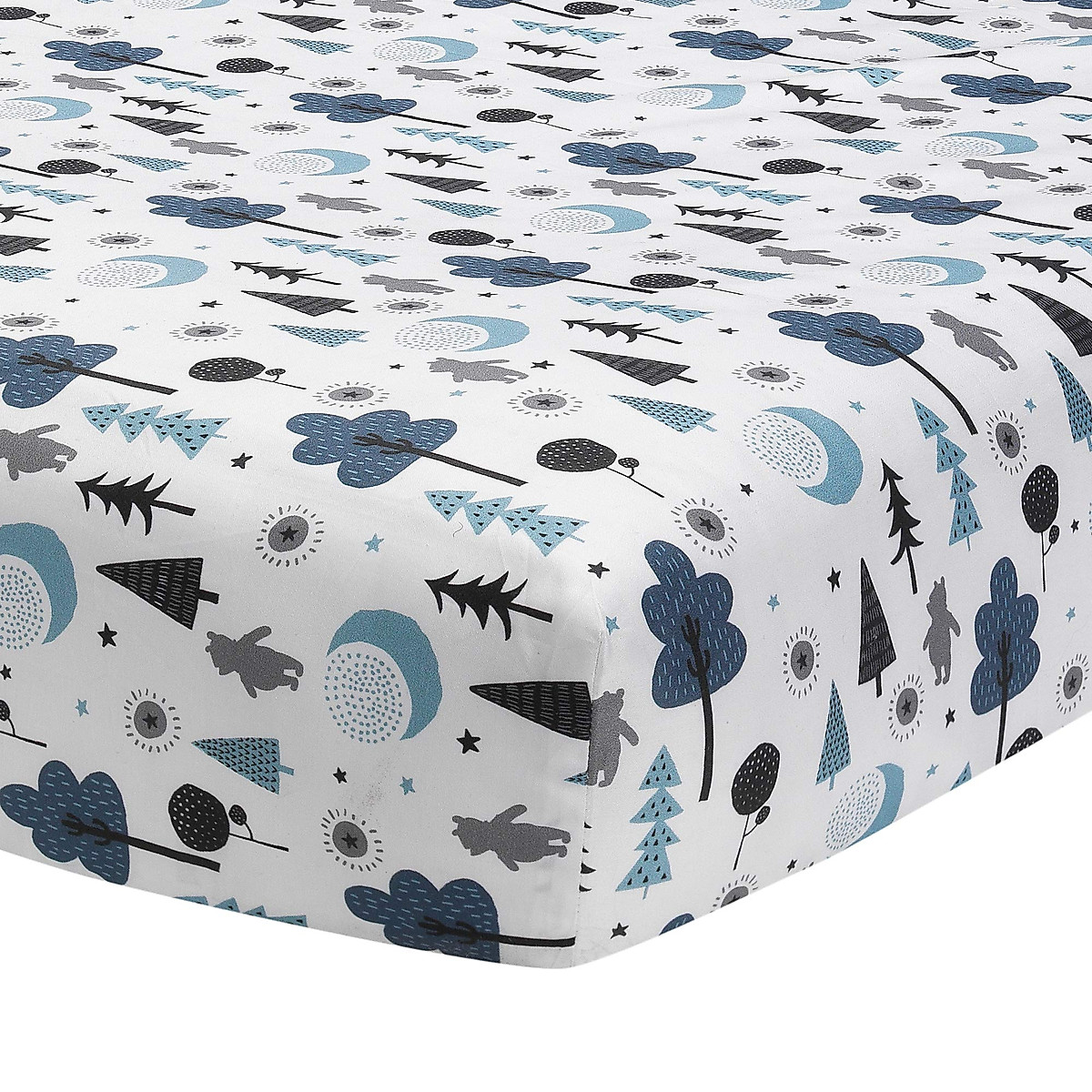 Lambs & Ivy (LAMCR) Forever Pooh Fitted Mini Crib Sheet, White (780006M)
