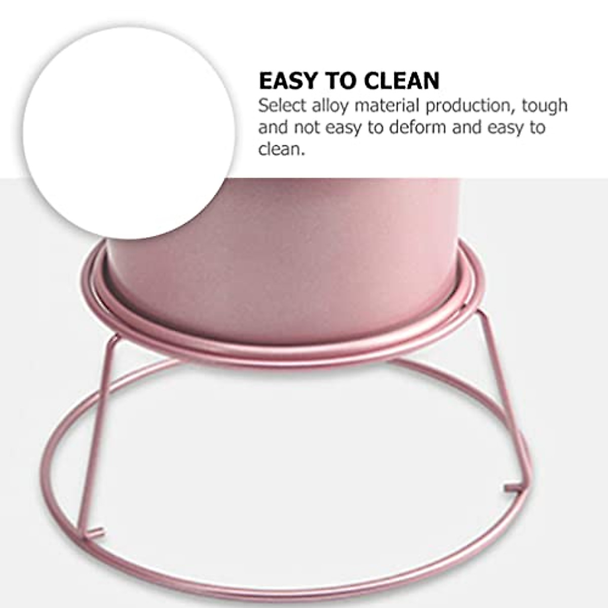 Luxshiny Bread Cooling Rack Alloy Round Chiffon Cake Cooling Rack Reusable Baking Cake Embryo Rack Cooling Bracket Kitchen Baking Accessories (Rose Gold)